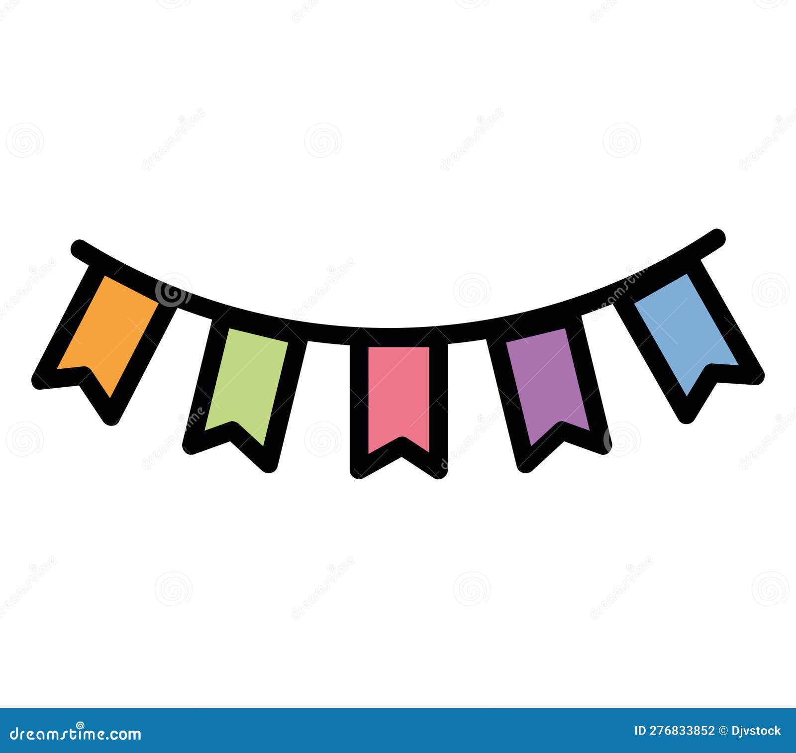 Cartoon Garland Christmas Decoratives Design | CartoonDealer.com #87361346