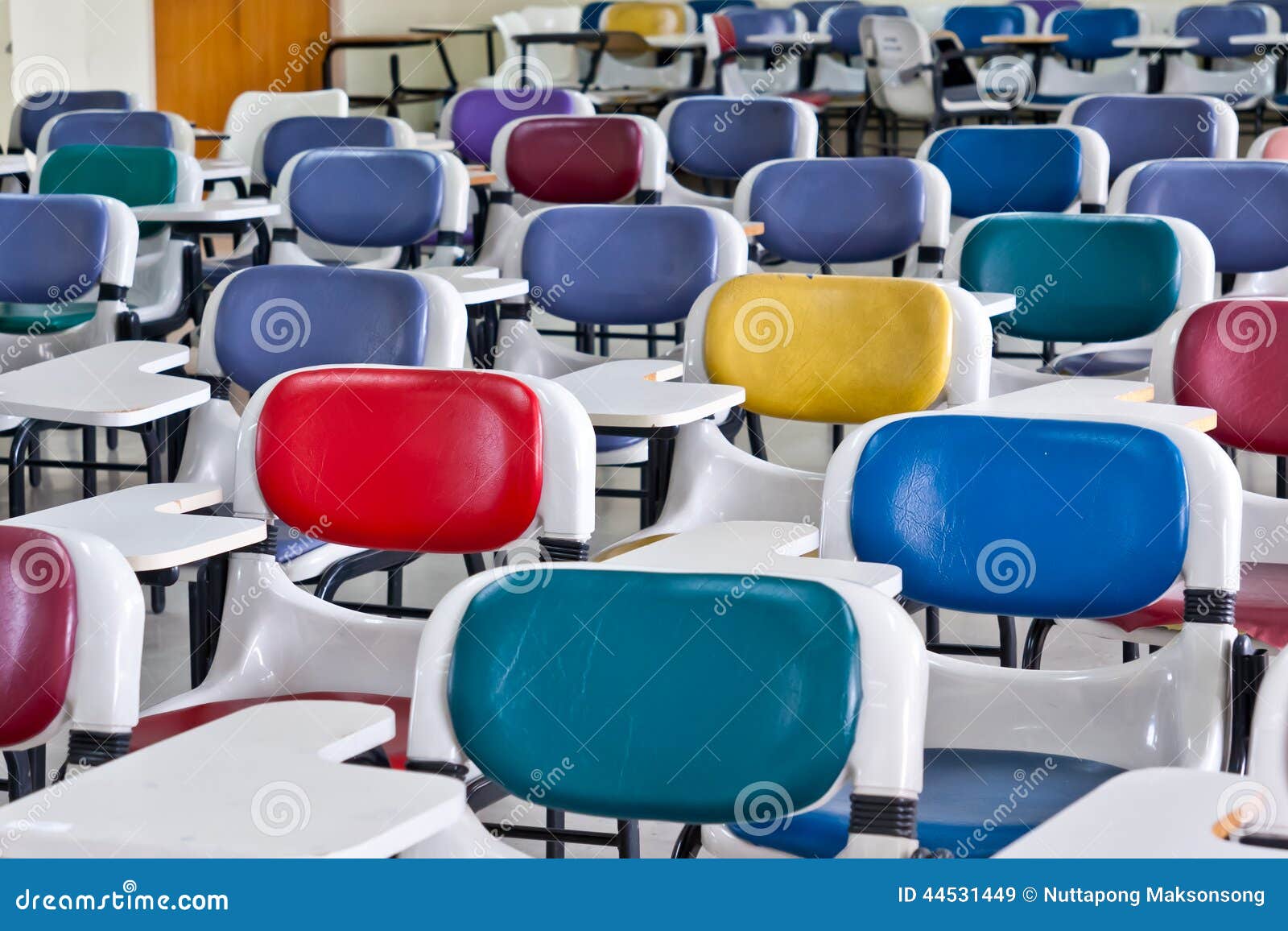 Multi colored chairs stock image. Image of inside, business - 44531449