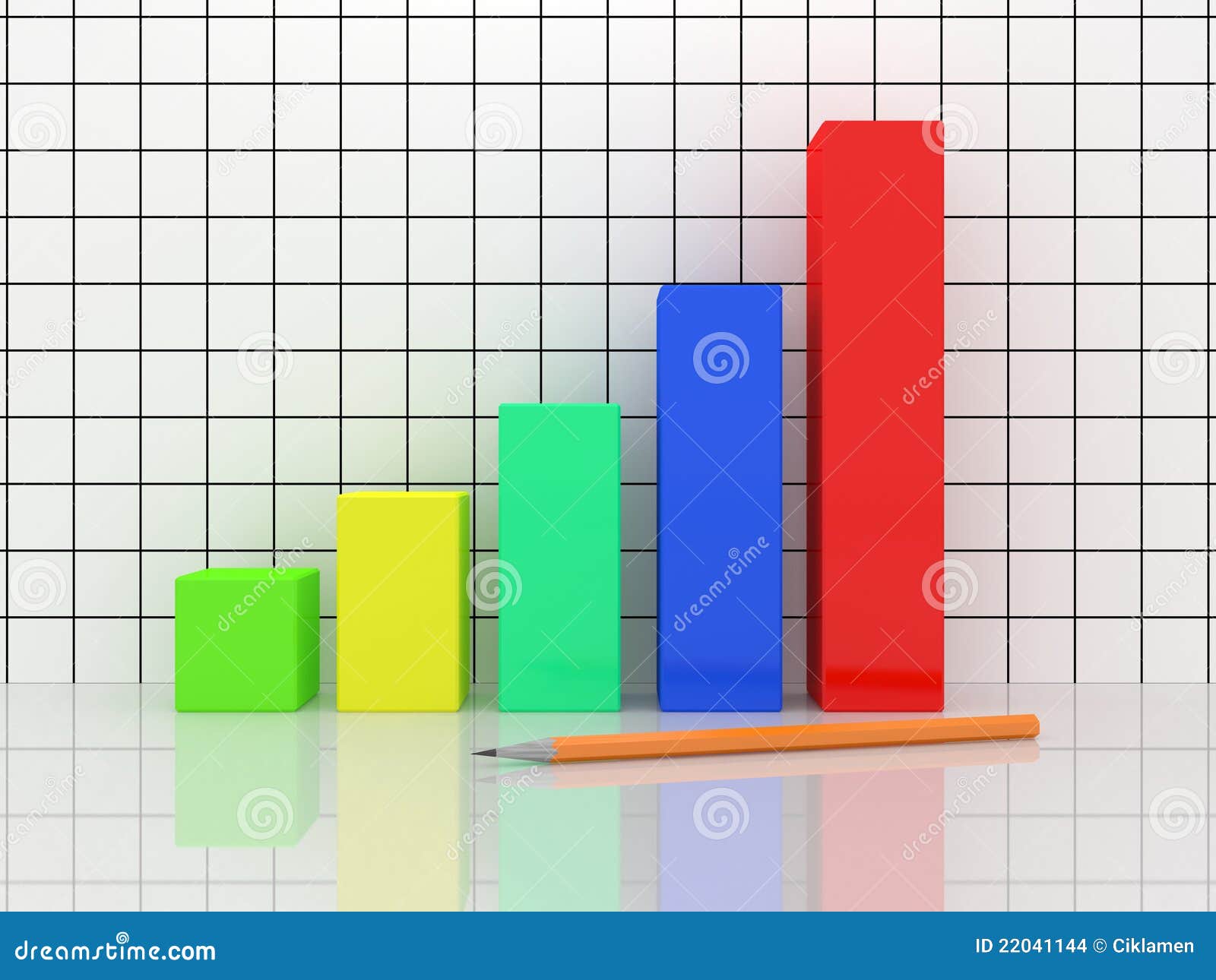 Colored Bar Chart Graph Royalty-Free Stock Photography | CartoonDealer ...