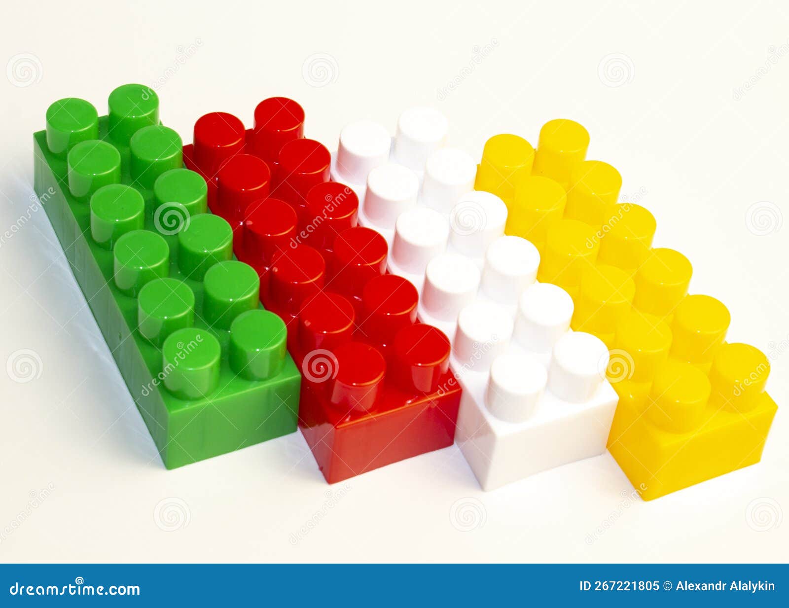 Multi-colored Children S Plastic Constructor, on a White Background ...