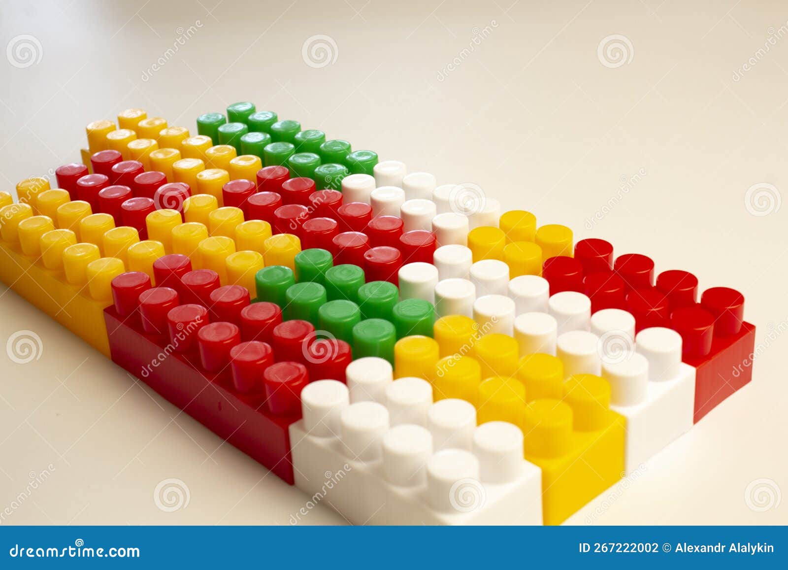 Multi-colored Children S Plastic Constructor, on a White Background ...