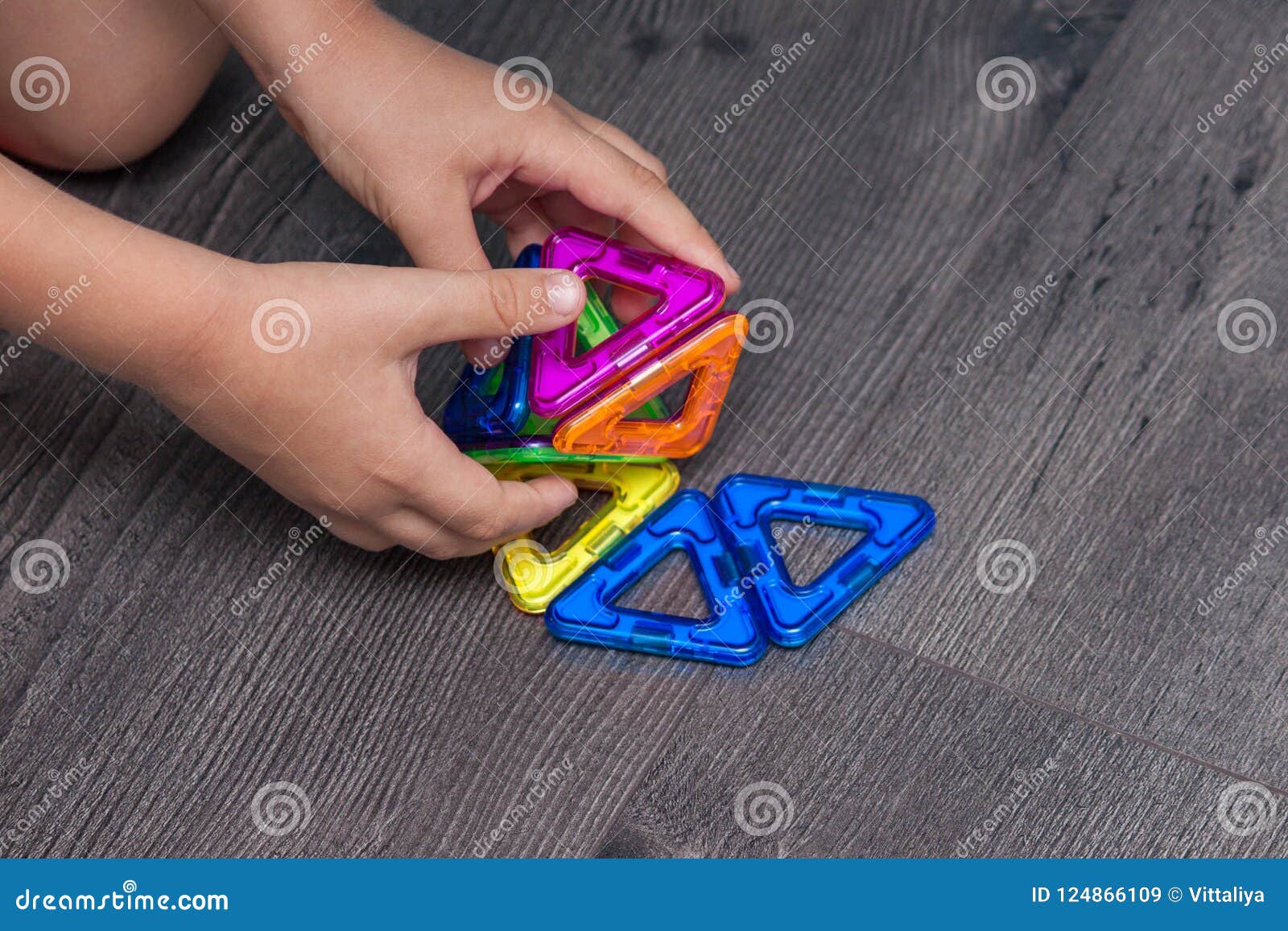 Multi-colored Children`s Plastic Magnetic Designer or Constructor ...
