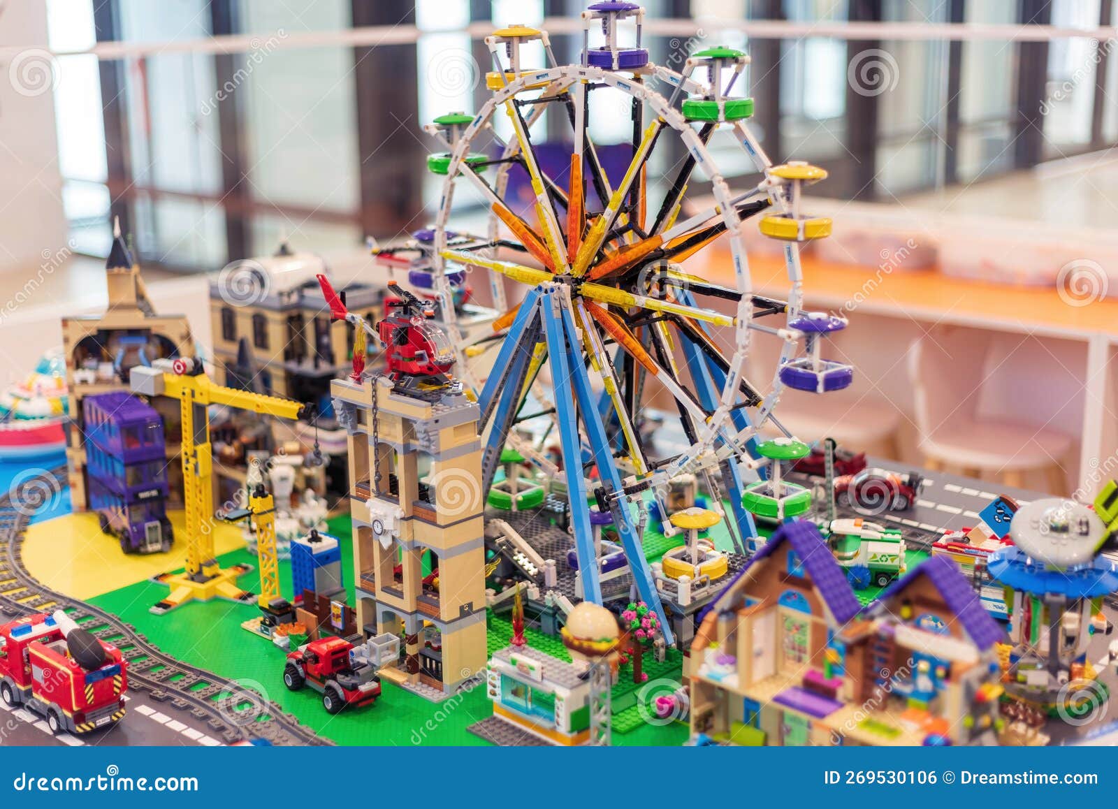 Multi Colored Children S Toys in the Playroom. Stock Photo - Image of ...