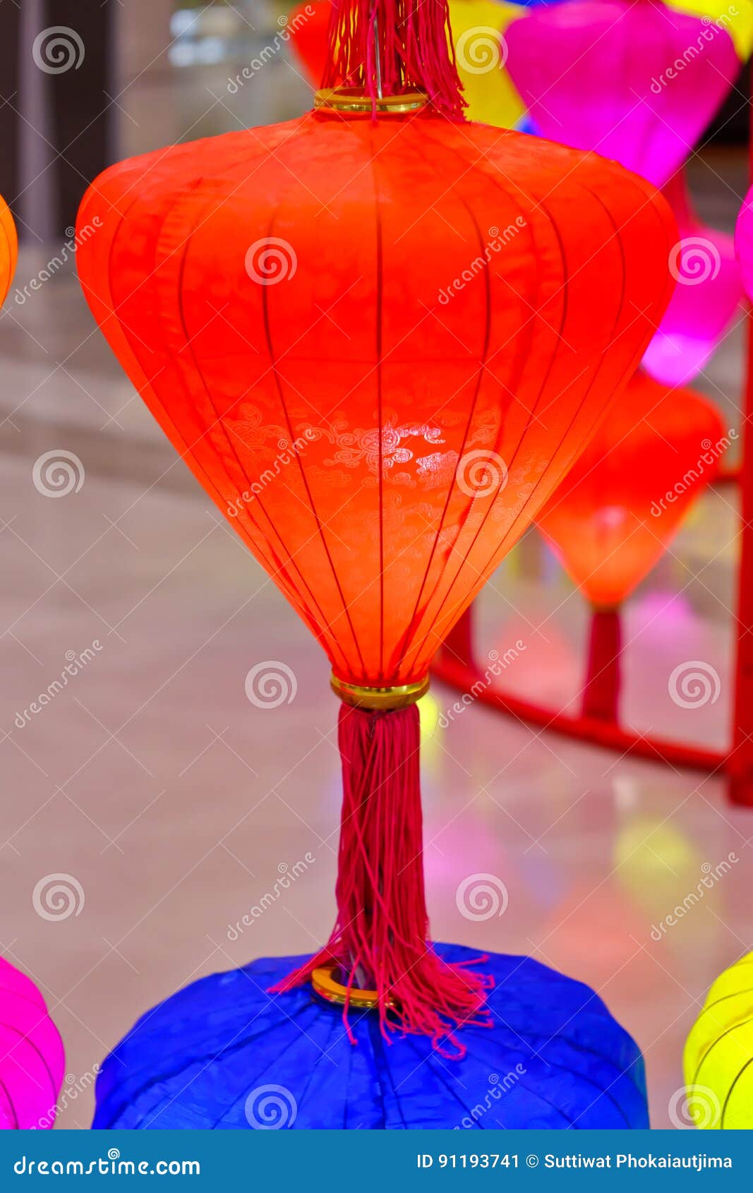 The Multi-colored Chinese Lanterns Stock Image - Image of east ...