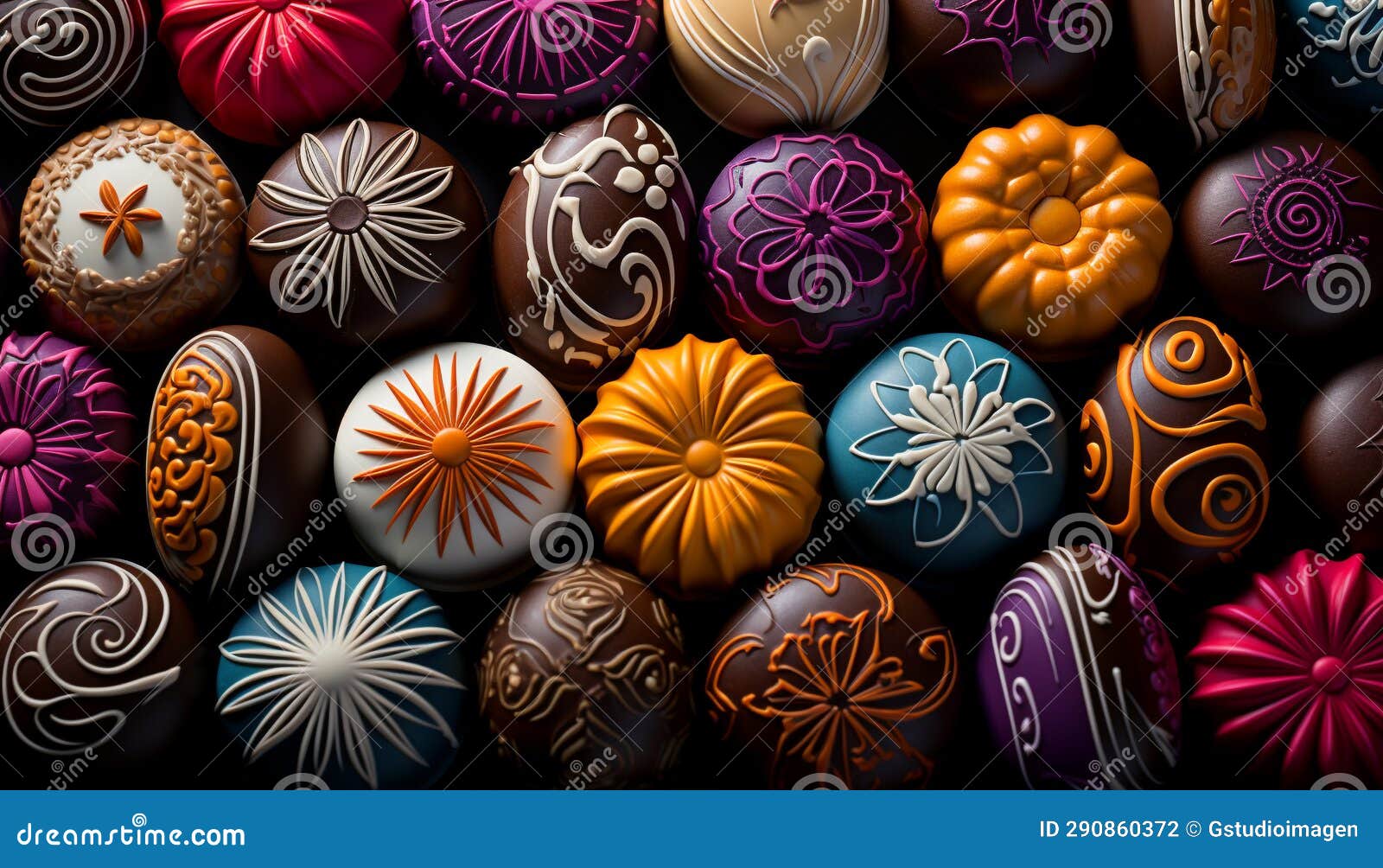 Multi Colored Chocolate Candy Collection, a Sweet Food Celebration Gift ...