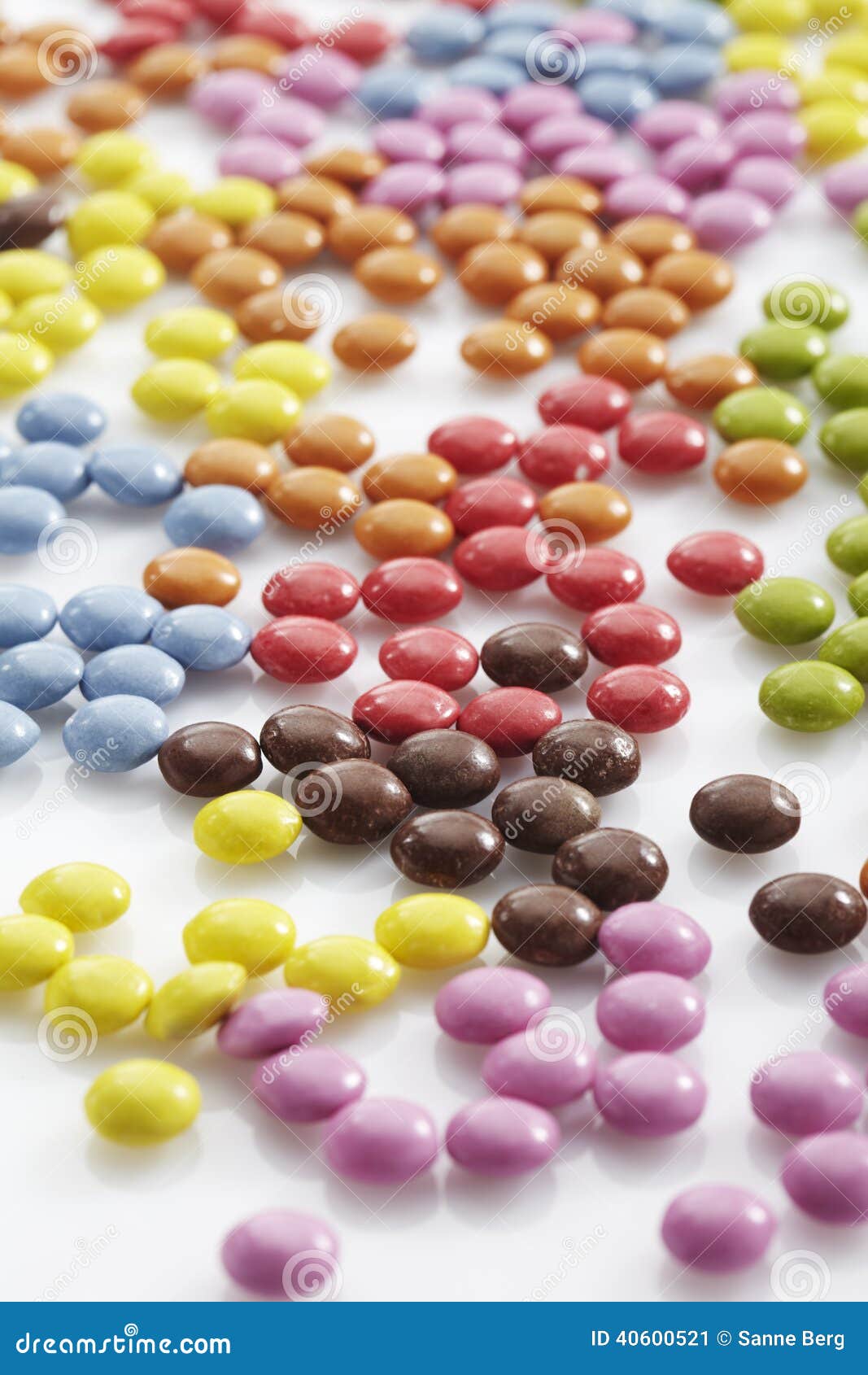 Multi Colored Chocolate Candy on White Background Stock Image - Image ...
