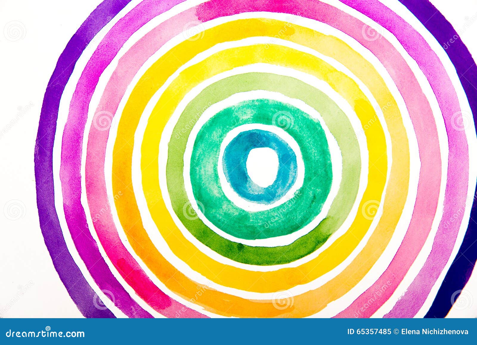 Multi-colored Circle Water Color Stock Illustration - Illustration of ...