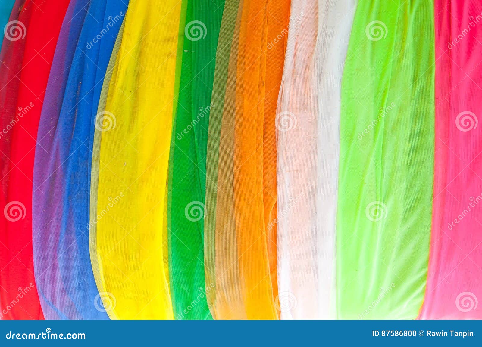 Multi-colored Cloth Used for Decoration in Thailand Temple Stock Photo ...