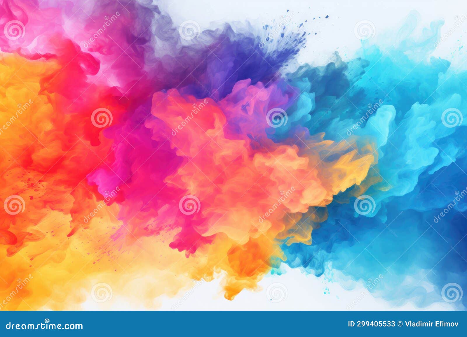 Multi Colored Cloud of Paint on White Background Stock Image - Image of ...