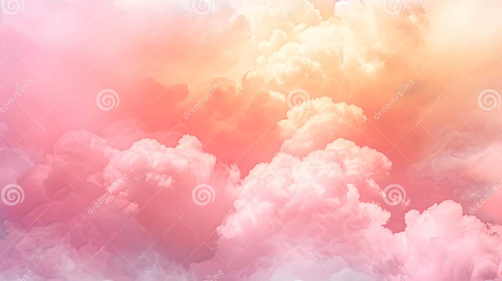 Multi-colored Clouds in the Sky Stock Illustration - Illustration of ...