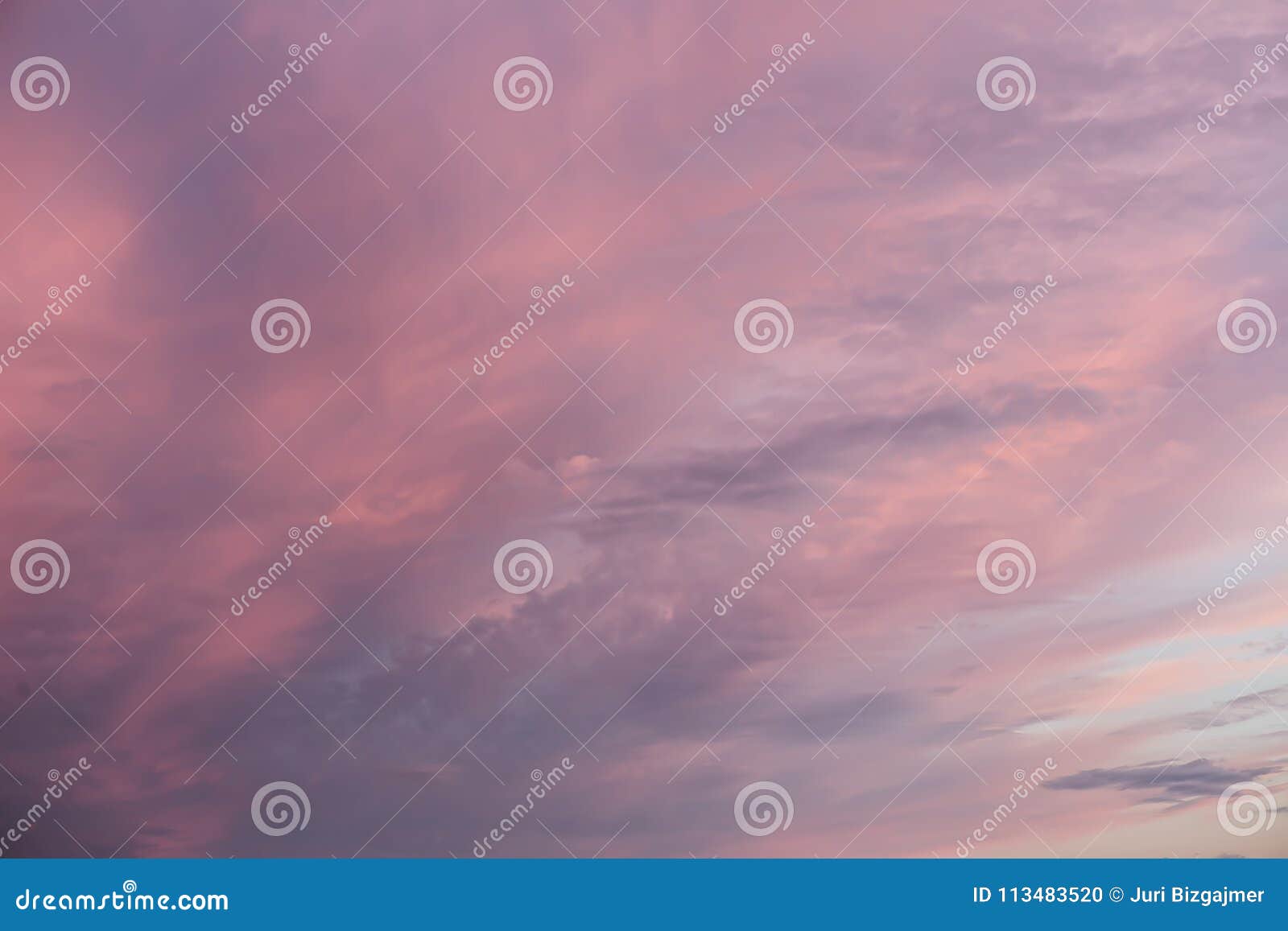 Multi-colored Clouds on Sky at Sunset. Stock Photo - Image of outdoors ...