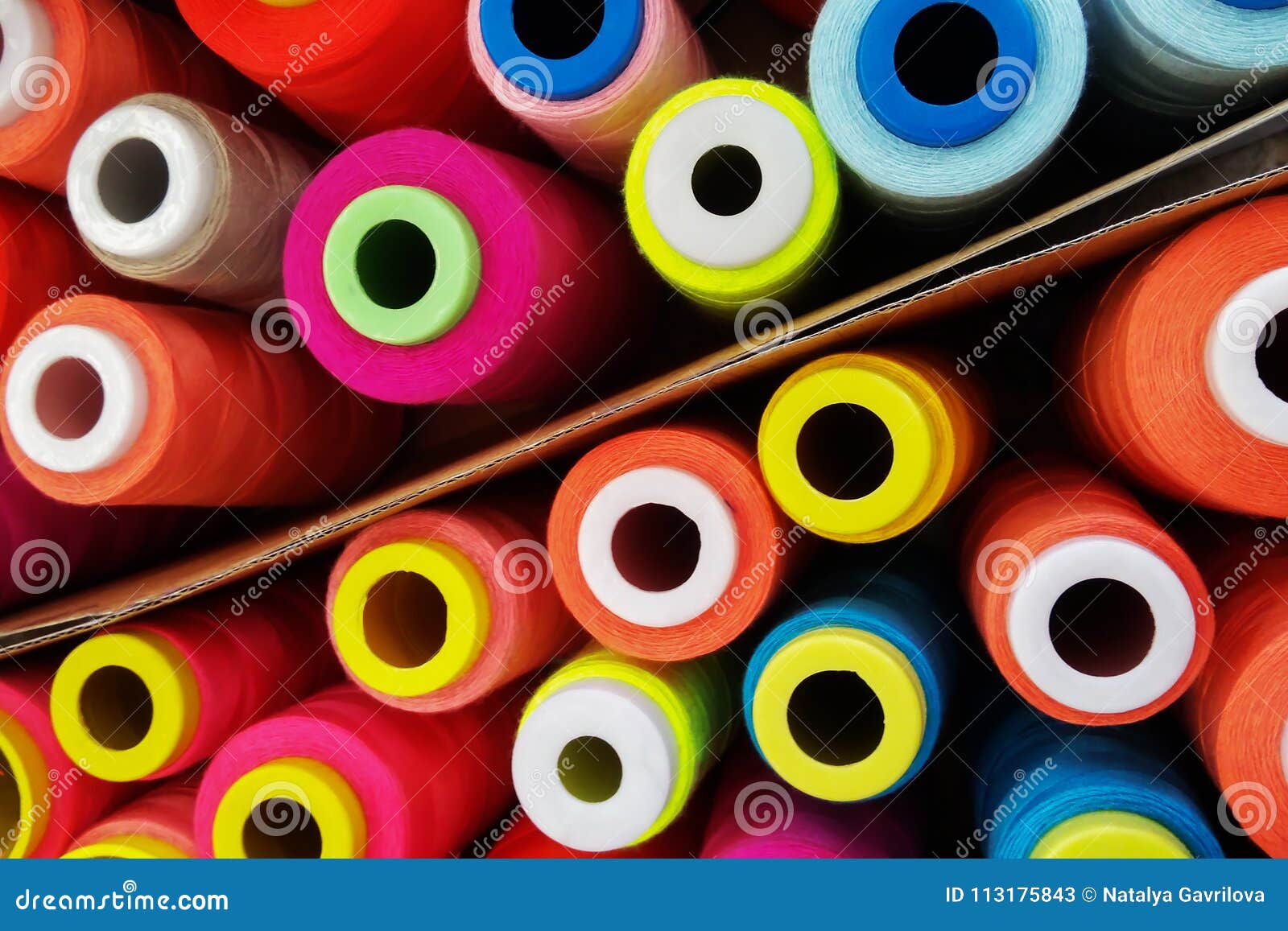 Multi-colored Coil Threads, Sewing Threads Stock Image - Image of craft ...