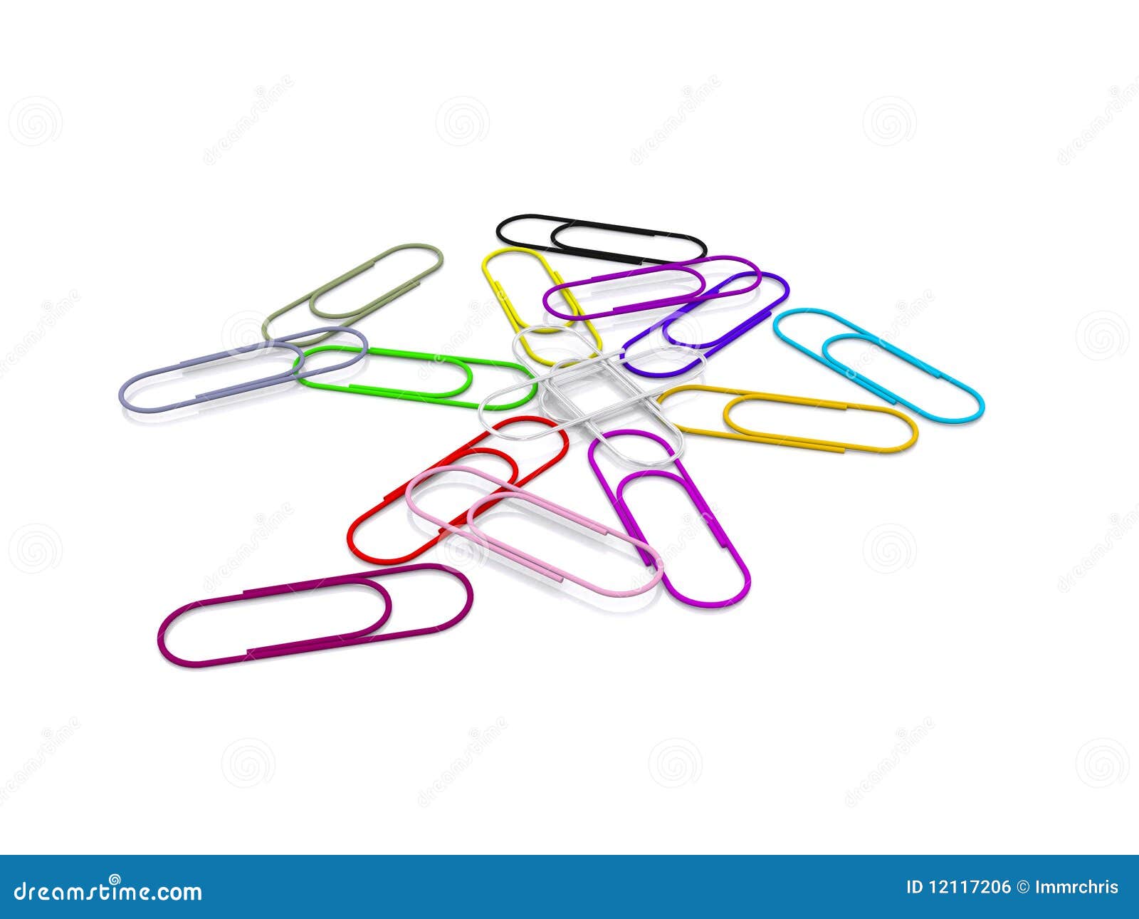 Multi Colored Coloured Paper Clips Stock Illustration - Illustration of ...
