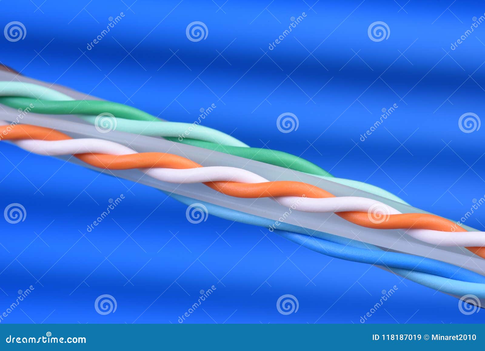 Multi Colored Computer Network Cables and Wires Stock Image - Image of ...