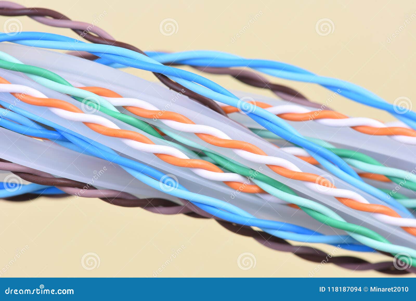 Multi Colored Computer Network Cables and Wires Stock Photo - Image of ...
