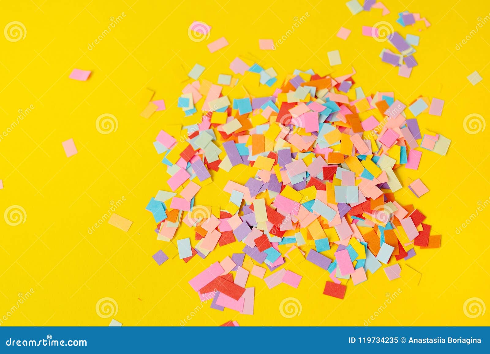 Multi-colored Confetti from Paper Stock Image - Image of light, circle ...