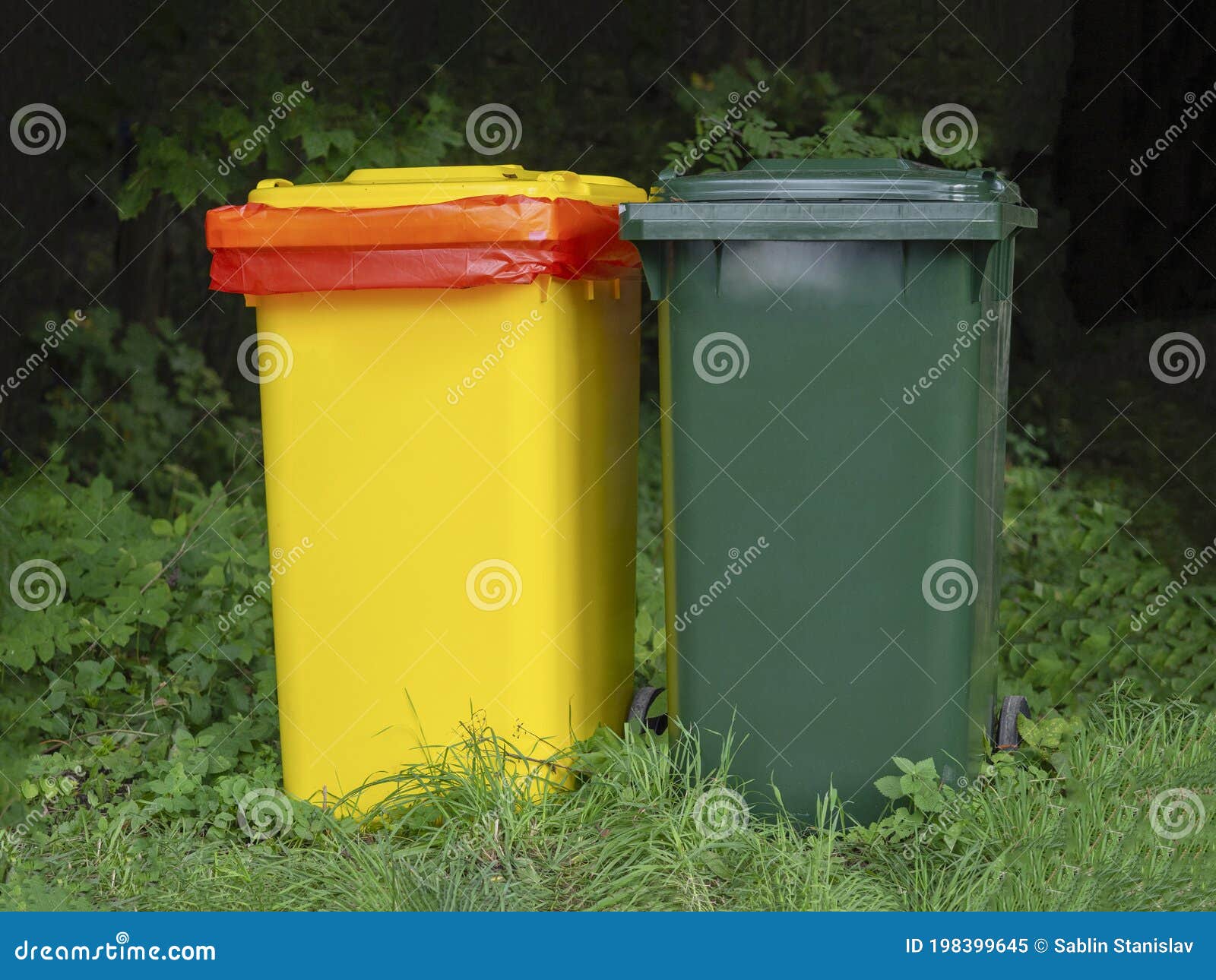 Multi-colored Containers for Separate Garbage Collection in a Green ...