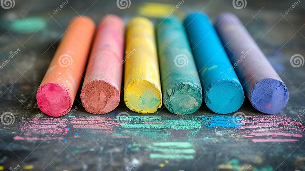 Multi-colored Crayons Close-up on a Gray Background Stock Photo - Image ...