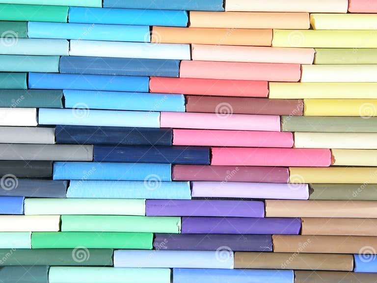 Multi-colored Crayons To Draw Stock Image - Image of gamma, pastels ...