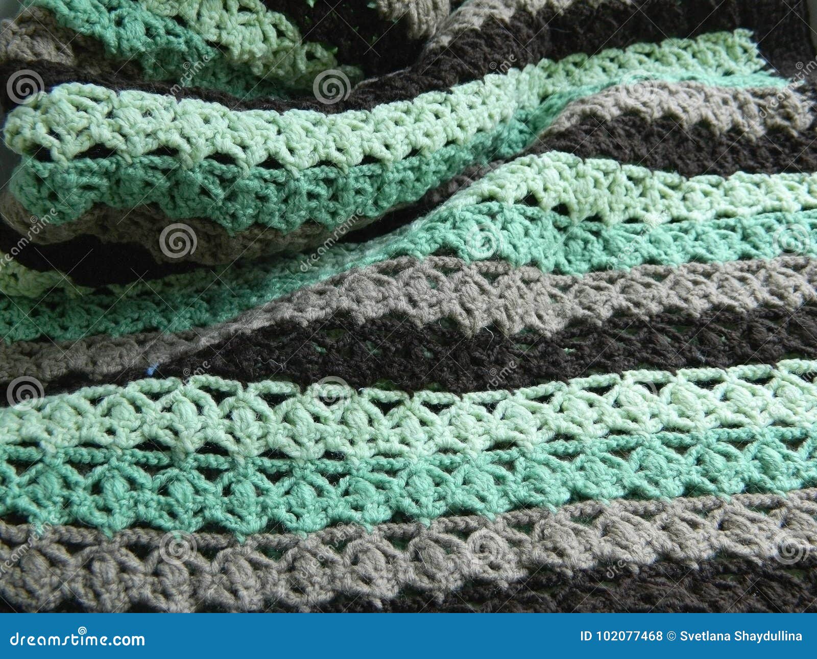 Multi-colored Crocheted Pattern Stock Photo - Image of light, green ...