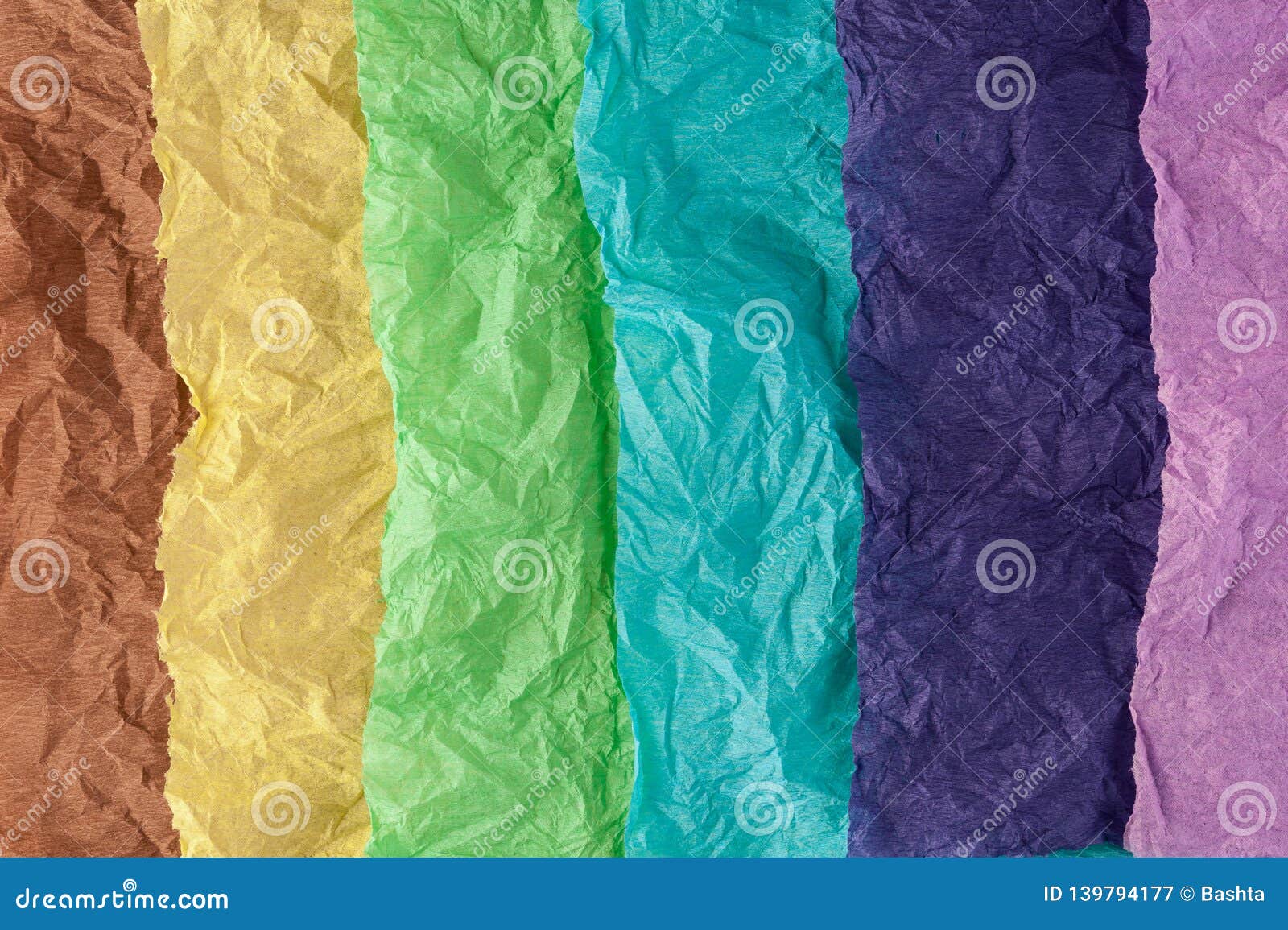 Multi-colored Crumpled Real Vivid Paper Sheets Texture Background ...