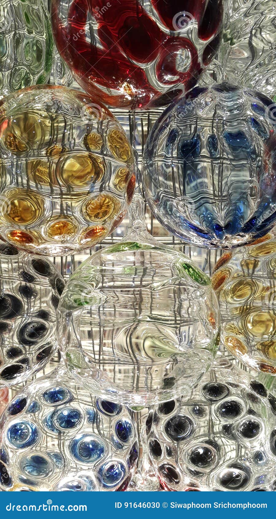 Multi-colored Crystal Ball Decoration Stock Illustration - Illustration ...