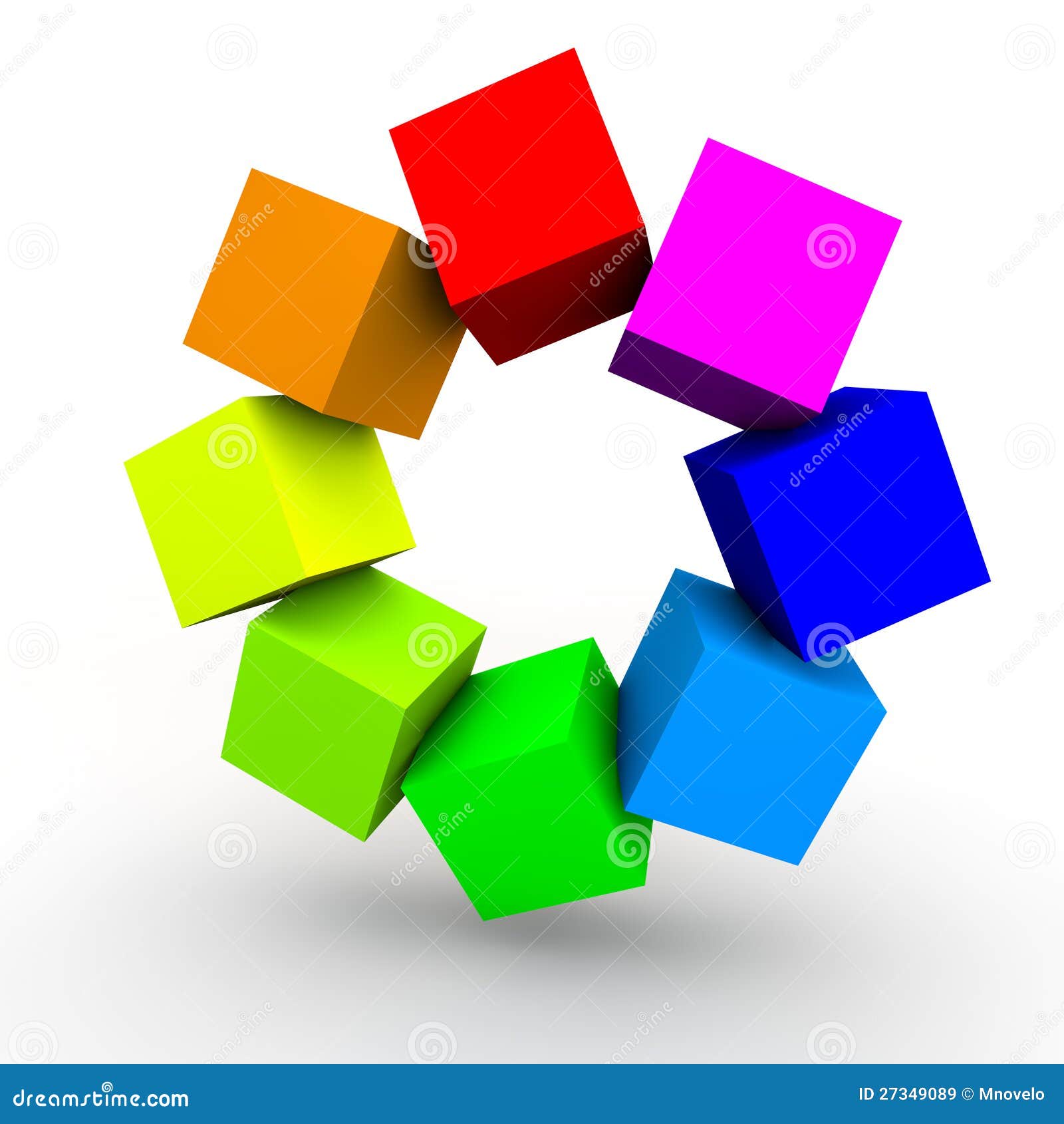 Multi Colored Cubes stock illustration. Illustration of development ...