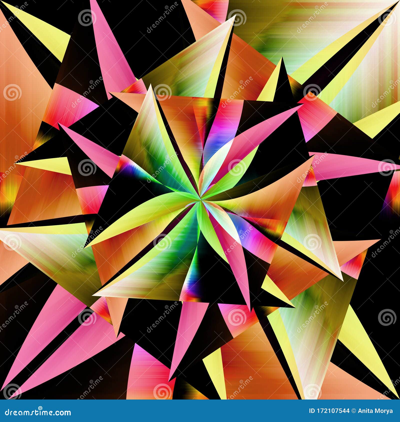 Multi Colored Curved Abstract Art Line Background Stock Illustration ...