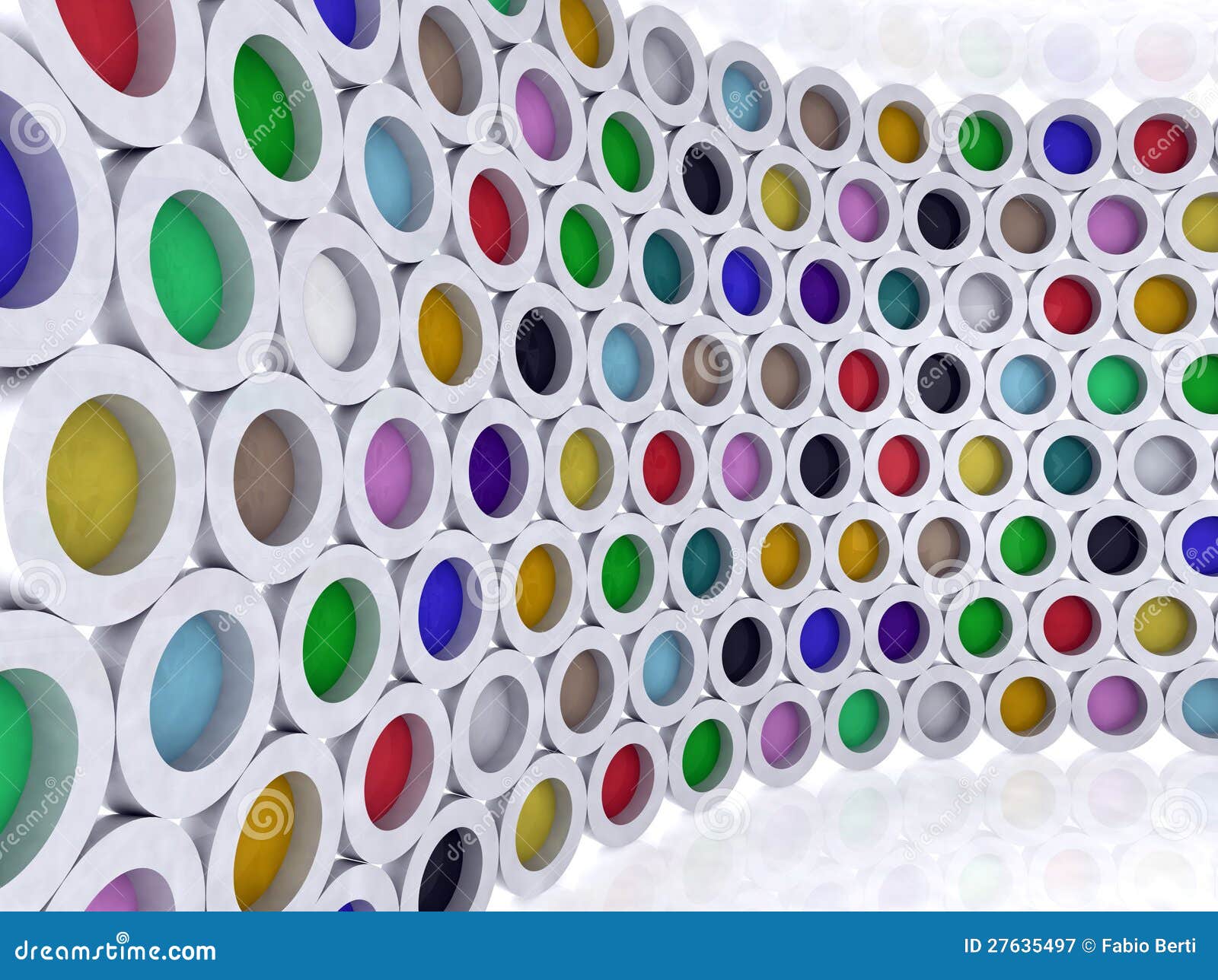 Multi-colored cylinders stock illustration. Illustration of graphic ...