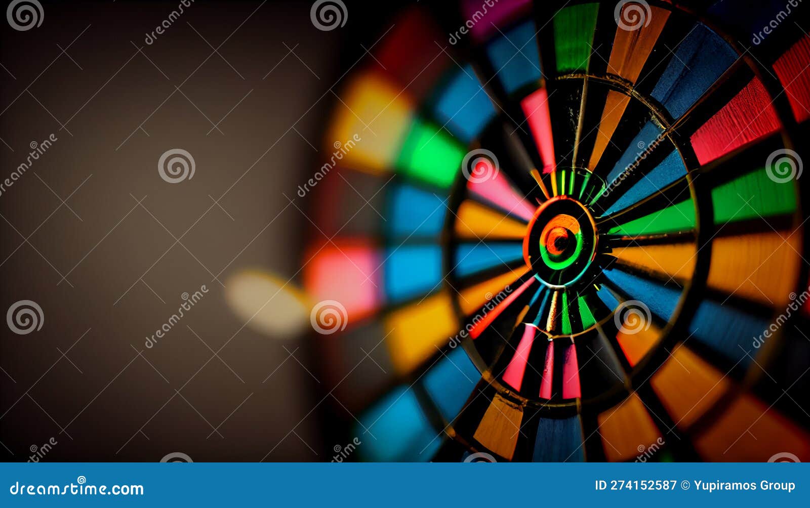 Multi Colored Dartboard with Bulls Eye Pattern Achieved Generated by AI ...