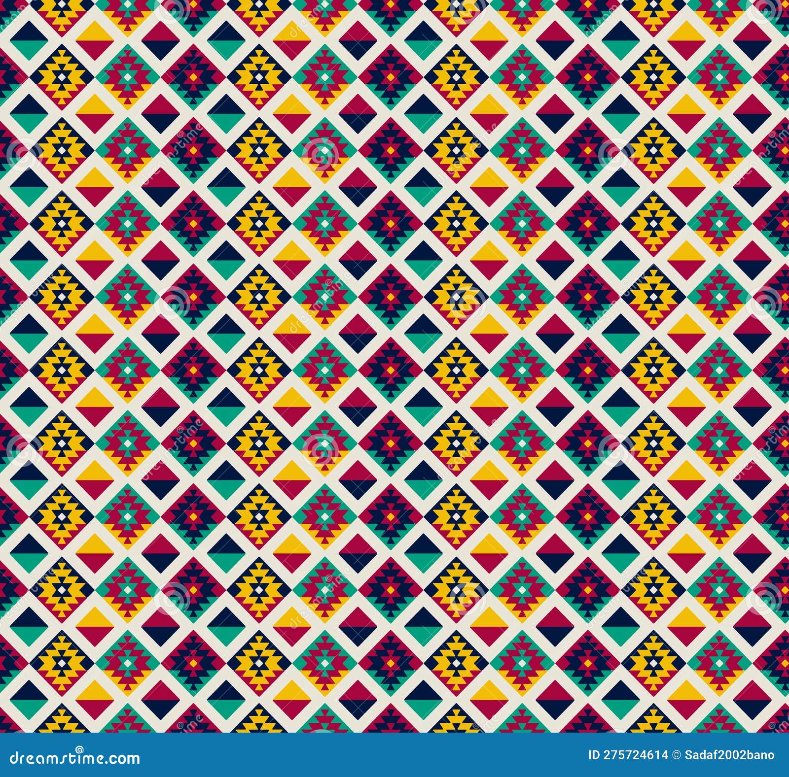 Multi Colored Decorated Hand Drawn Rendered Traced Allover Ornamental ...