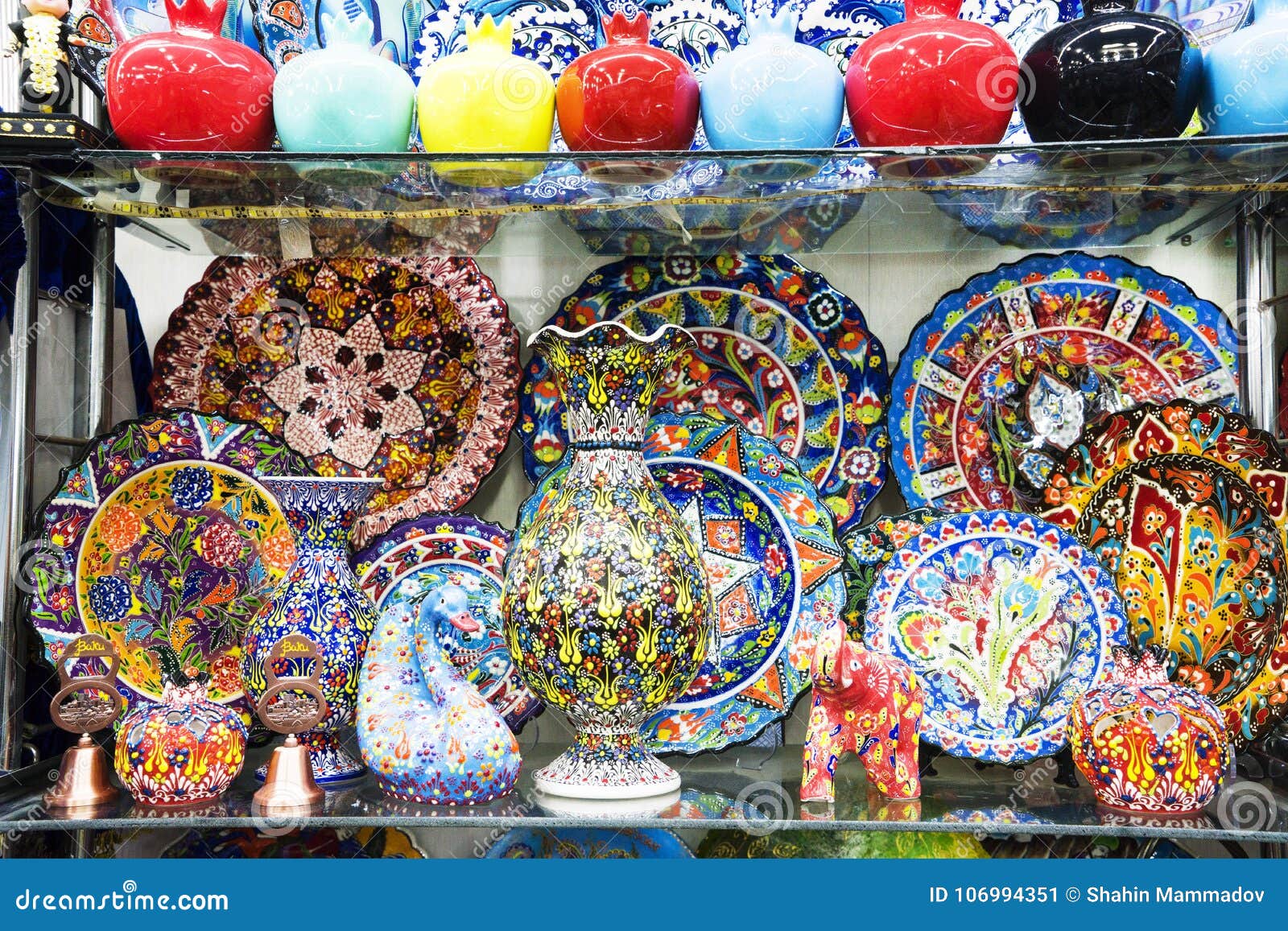 Multi-colored Decorative Turkish Oriental Ornamental Ceramic Ware on ...