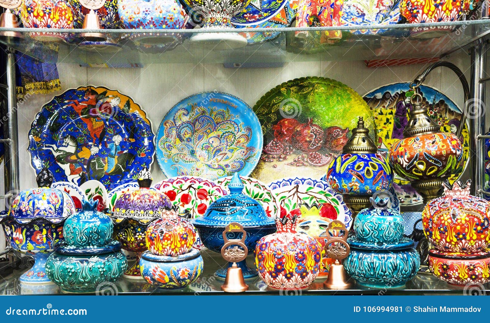 Multi-colored Decorative Turkish Oriental Ornamental Ceramic Ware on ...
