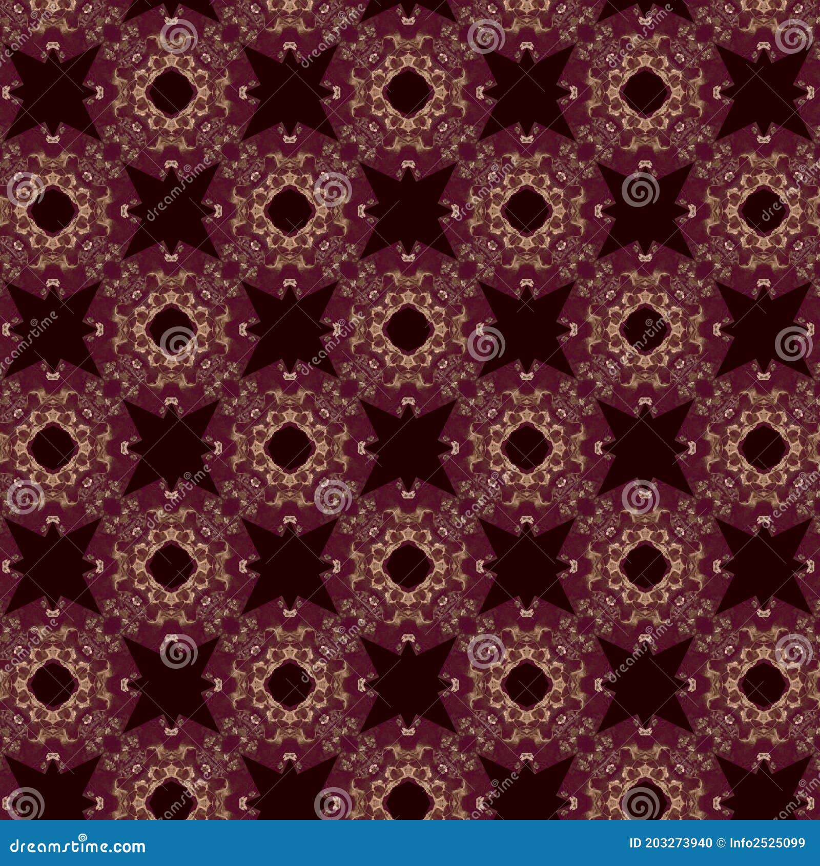 Design of Motive Pattern with Flowers, Stars and Abstract Form Inside ...