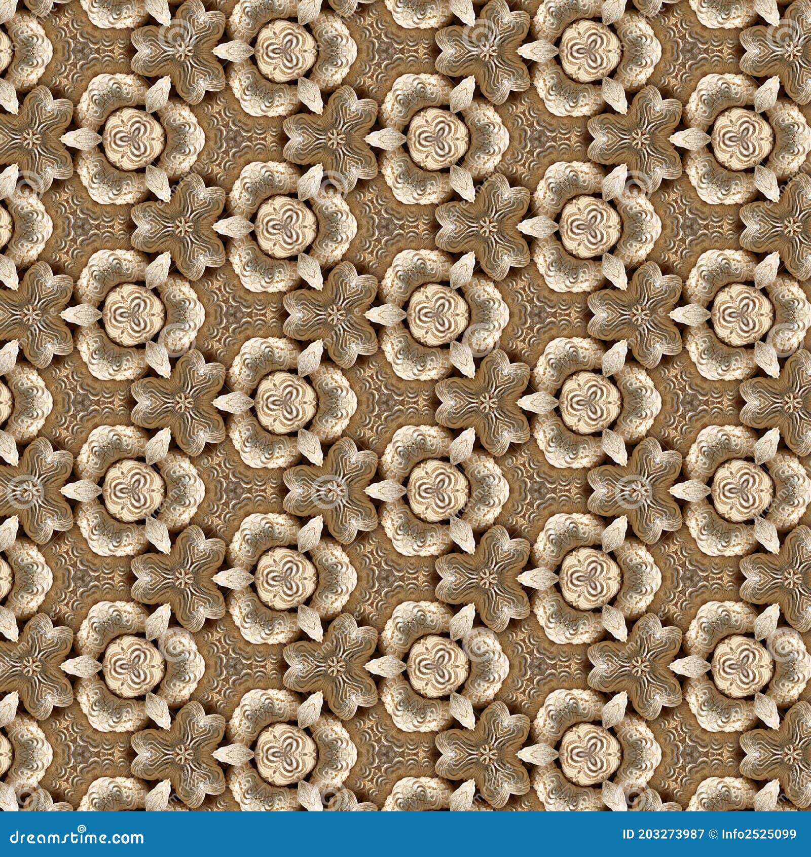 Design of Motive Pattern with Flowers, Stars and Abstract Form Inside ...