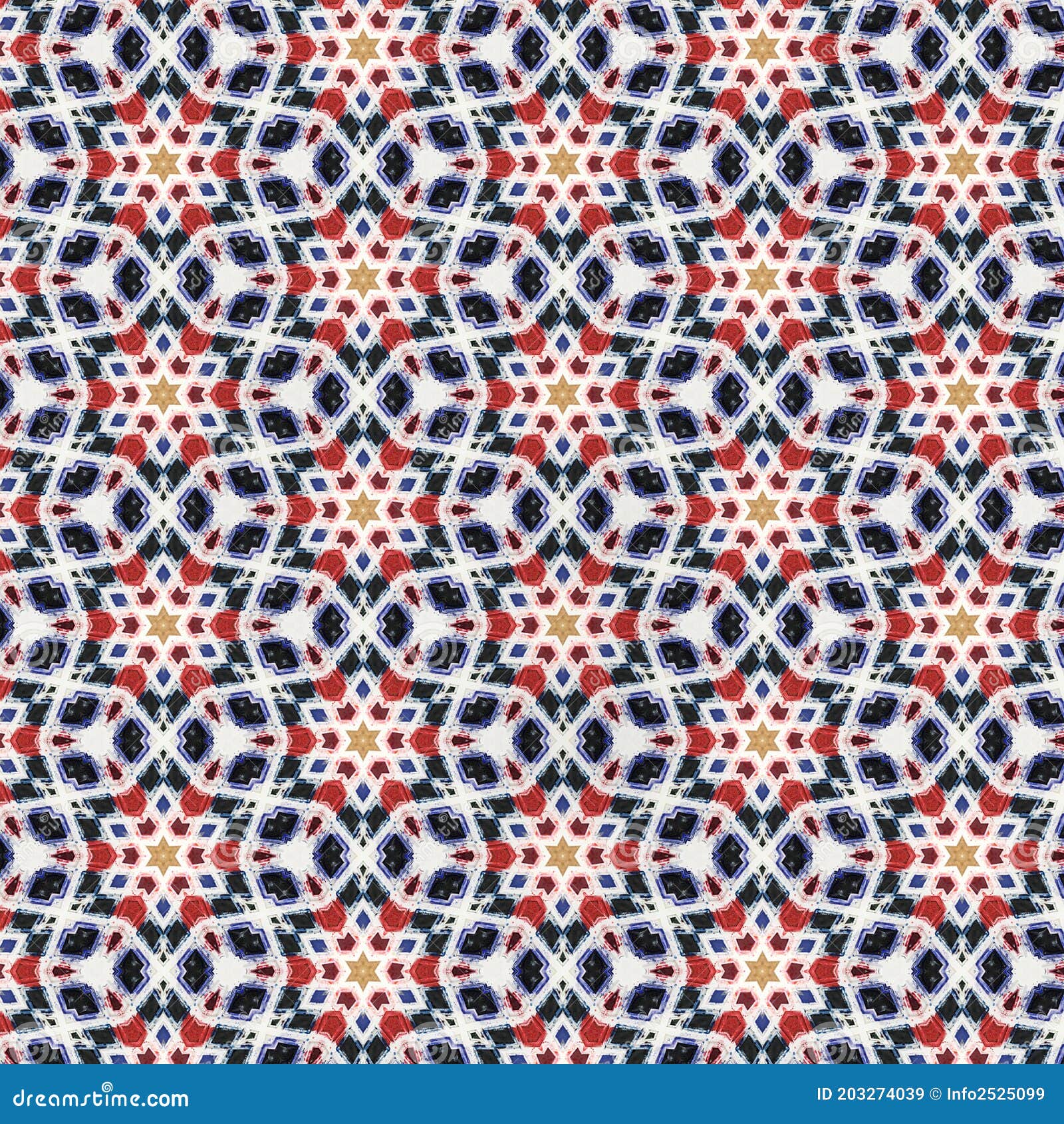 Design of Motive Pattern with Flowers, Stars and Abstract Form Inside ...