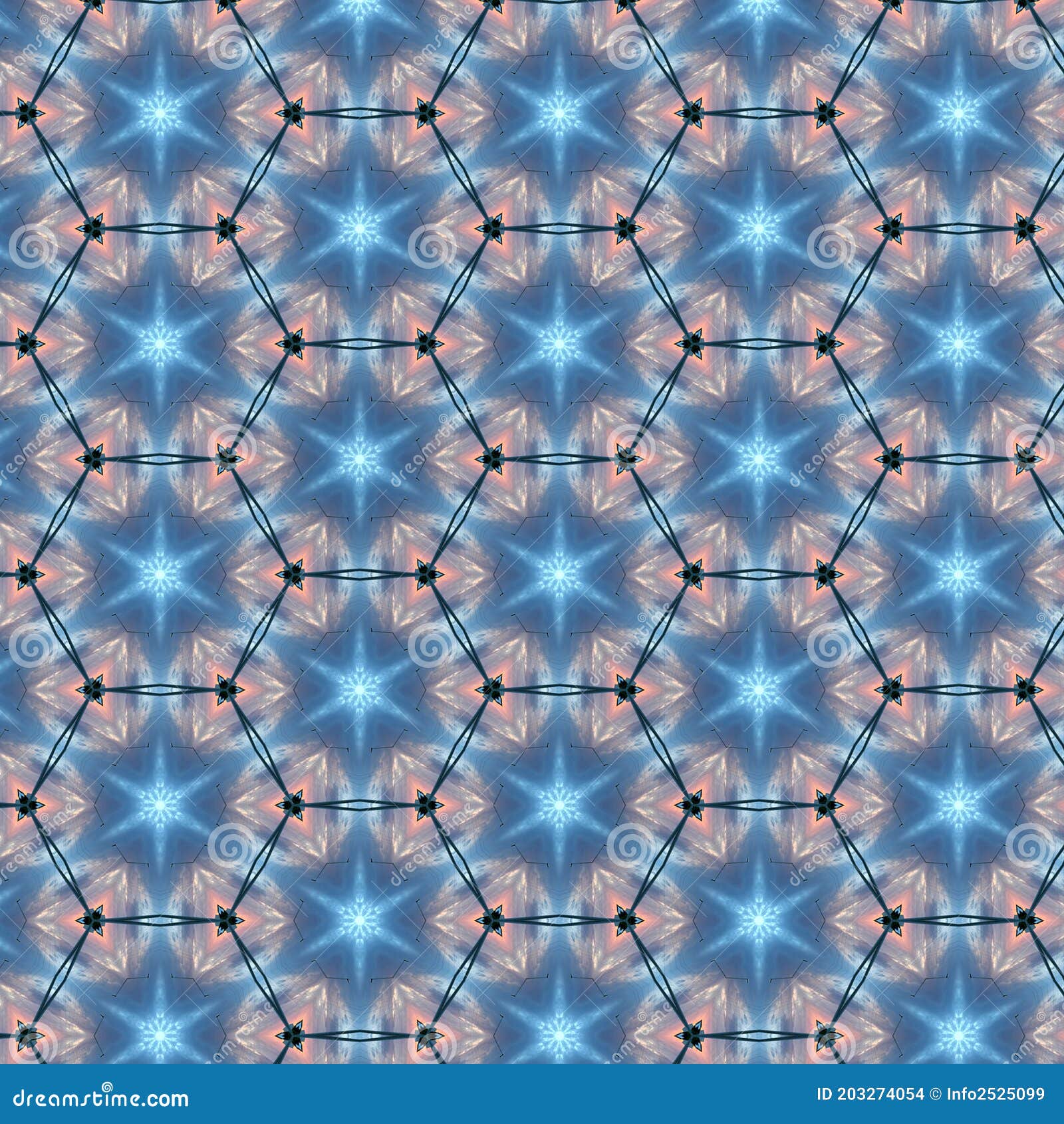 Design of Motive Pattern with Flowers, Stars and Abstract Form Inside ...