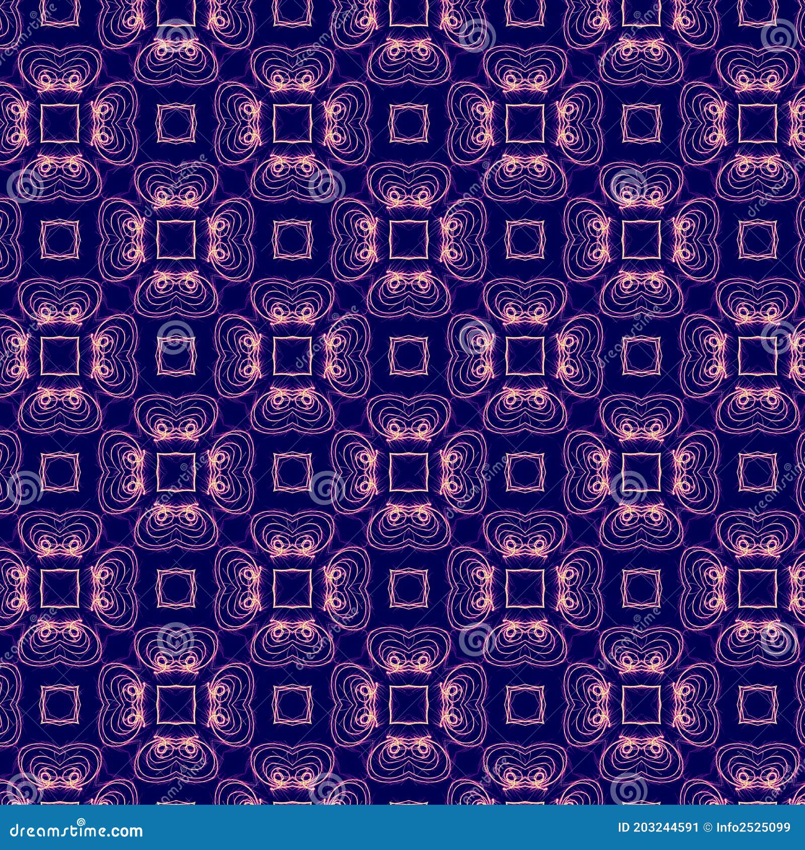 Design of Motive Pattern with Light Flowers, Stars and Abstract Form ...