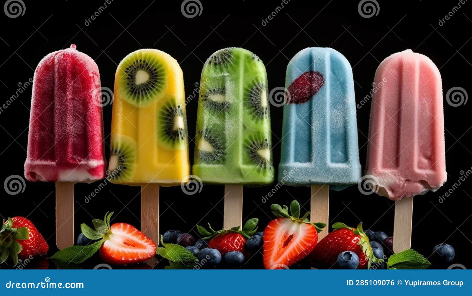 Multi Colored Dessert with Strawberry, Raspberry, Blueberry, and ...