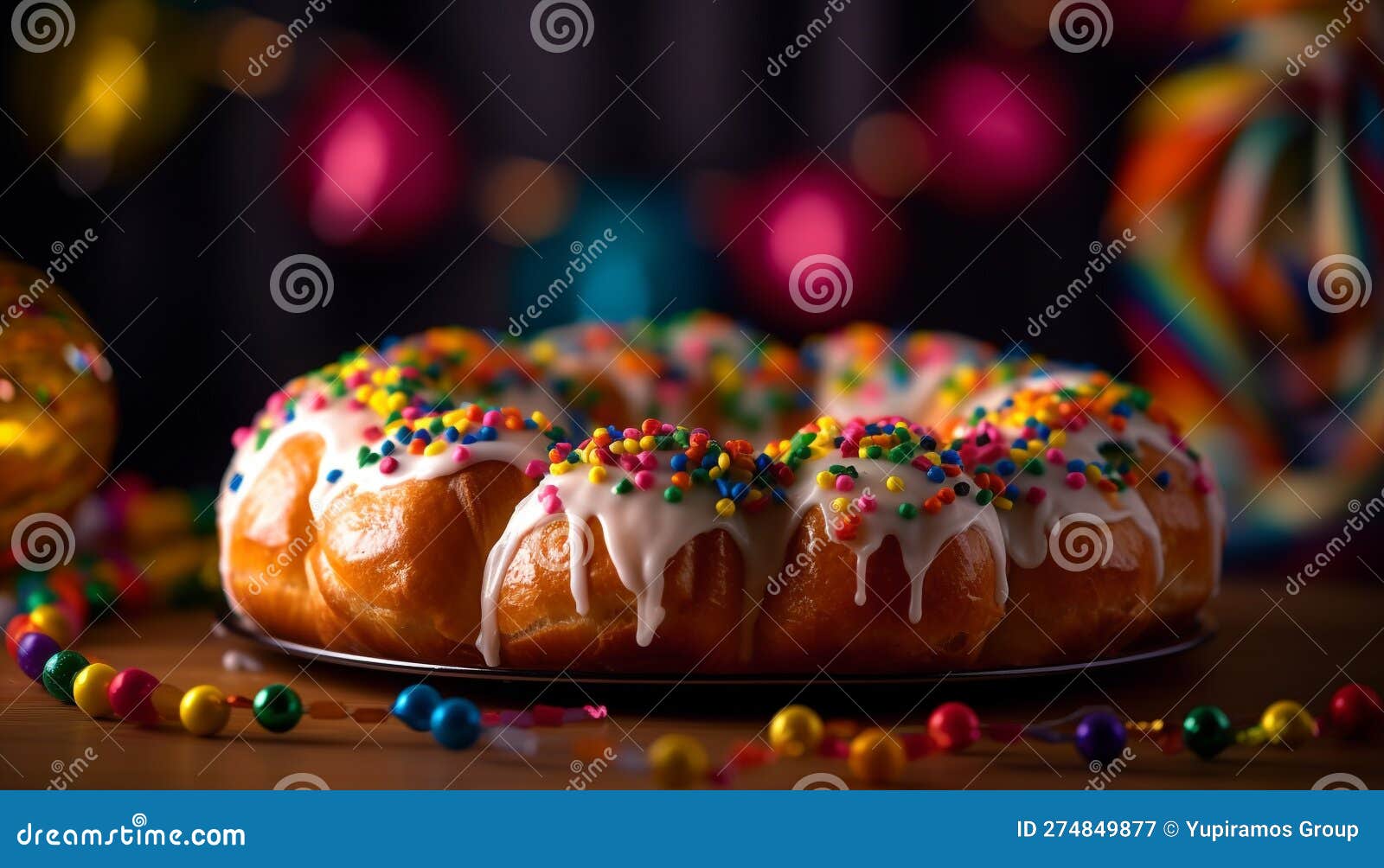 Multi Colored Dessert Table with Gourmet Baked Pastries Generative AI ...
