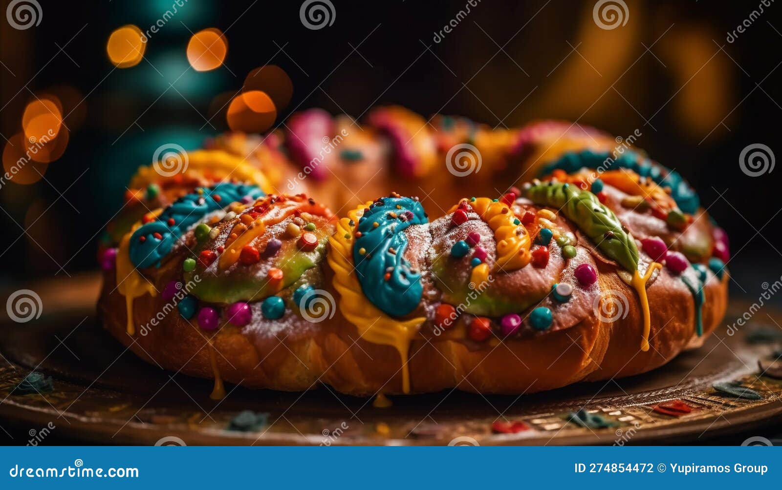 Multi Colored Dessert Table with Homemade Indulgences Generative AI ...