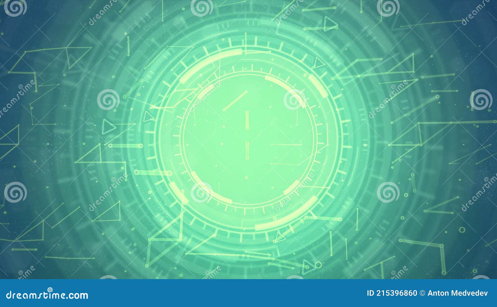 Multi Colored Digital Abstract Background of Moving Ui Circles ...