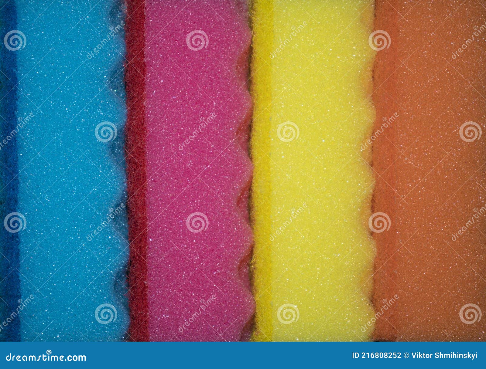 Multi-colored Dishwashing Sponges Stock Photo - Image of background ...