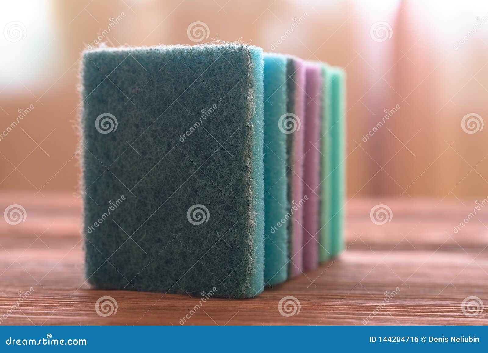Multi-colored Dishwashing Sponges Stock Photo - Image of colored ...