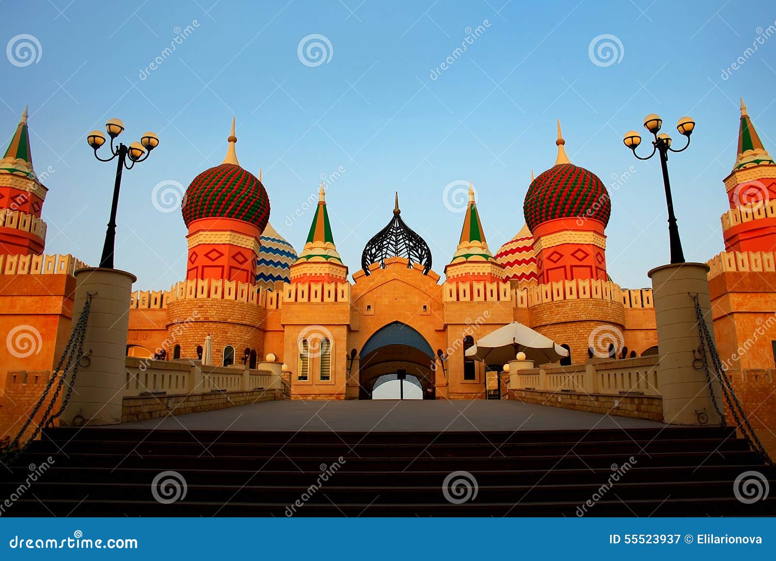 Multi-colored Domes Against the Background Blue Sky. Stock Image ...