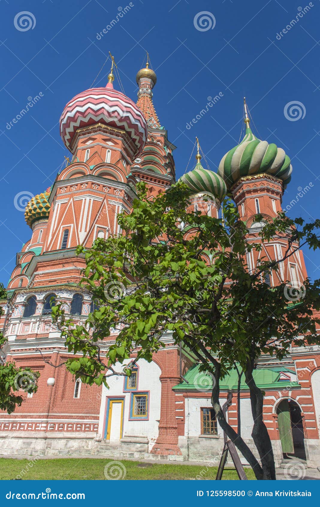 Multi-colored Domes of St. Basil`s Cathedral on Red Square, Mosc ...