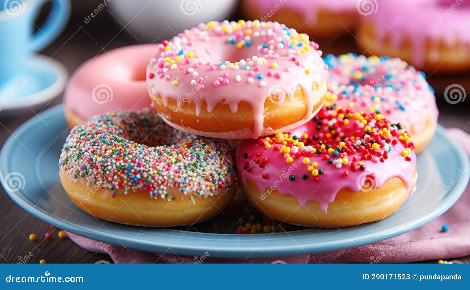 Multi-colored donuts stock image. Image of glazed, calories - 290171523