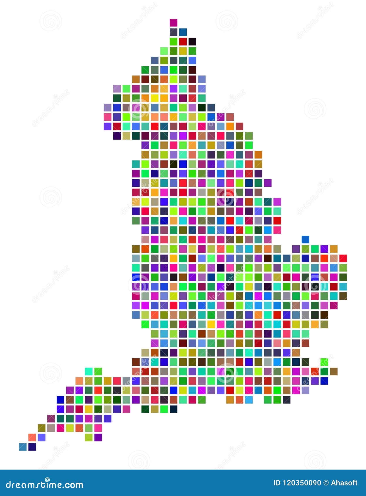 Multi Colored Dot England Map Stock Vector - Illustration of british ...