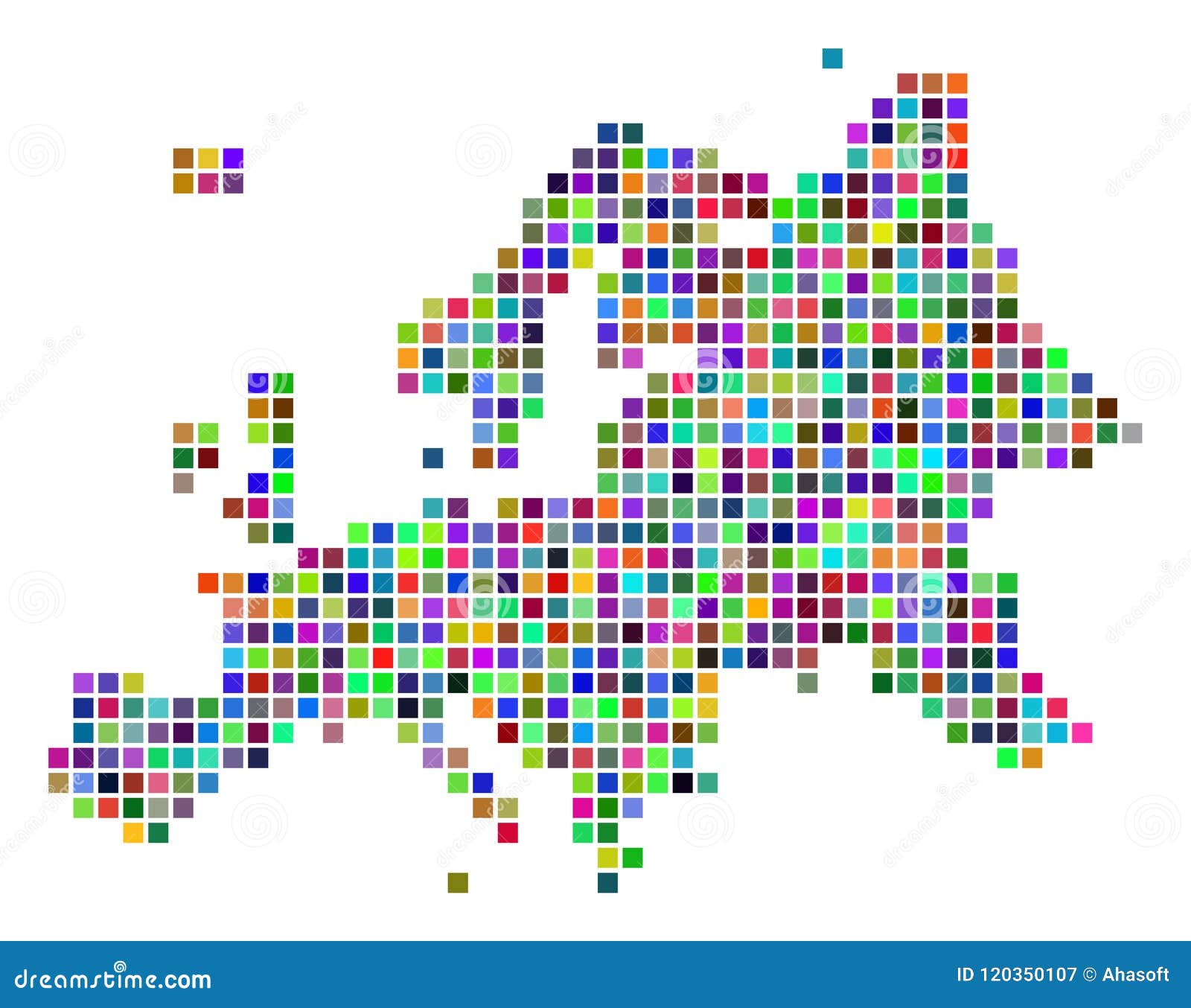 Multi Colored Dot Europe Map Stock Vector - Illustration of europe ...
