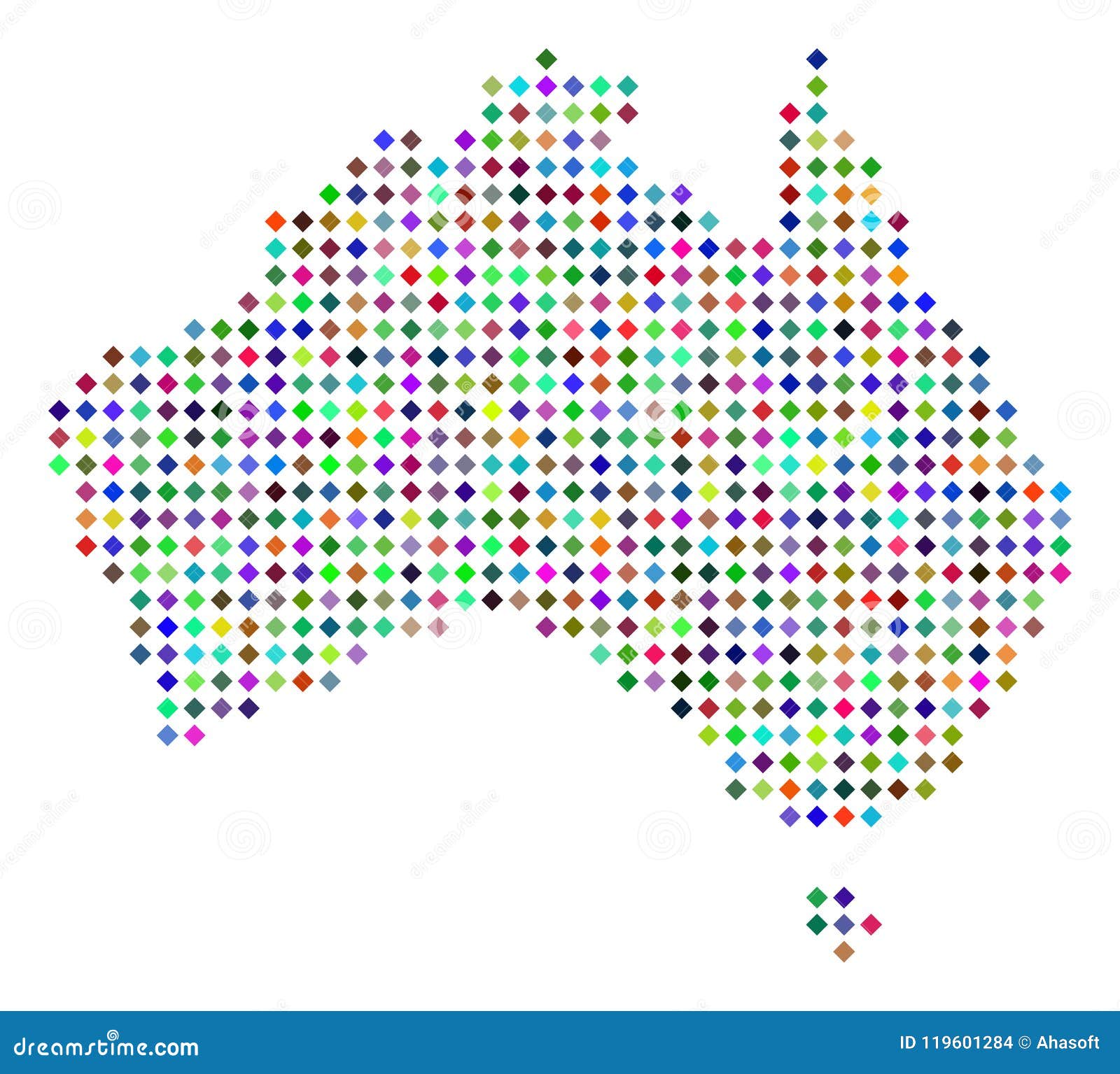 Multicolored Dot Australia Map Stock Vector - Illustration of ...